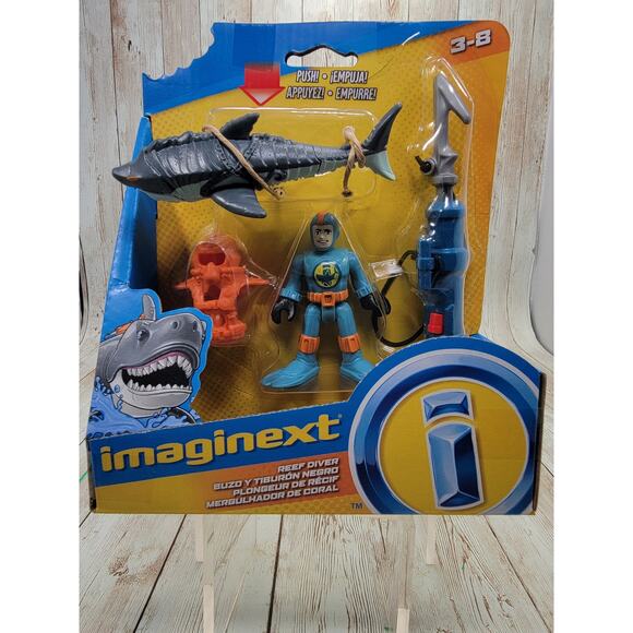 Fisher-Price | Toys | Fisher Price Imaginext Deep Sea Reef Diver With Shark Harpoon Series New ...